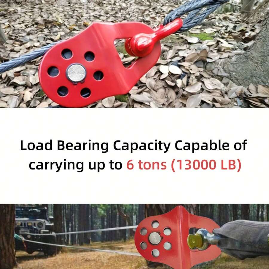 6T Snatch Block Towing Pulley For Heavy Duty Winch Breaking Force ...