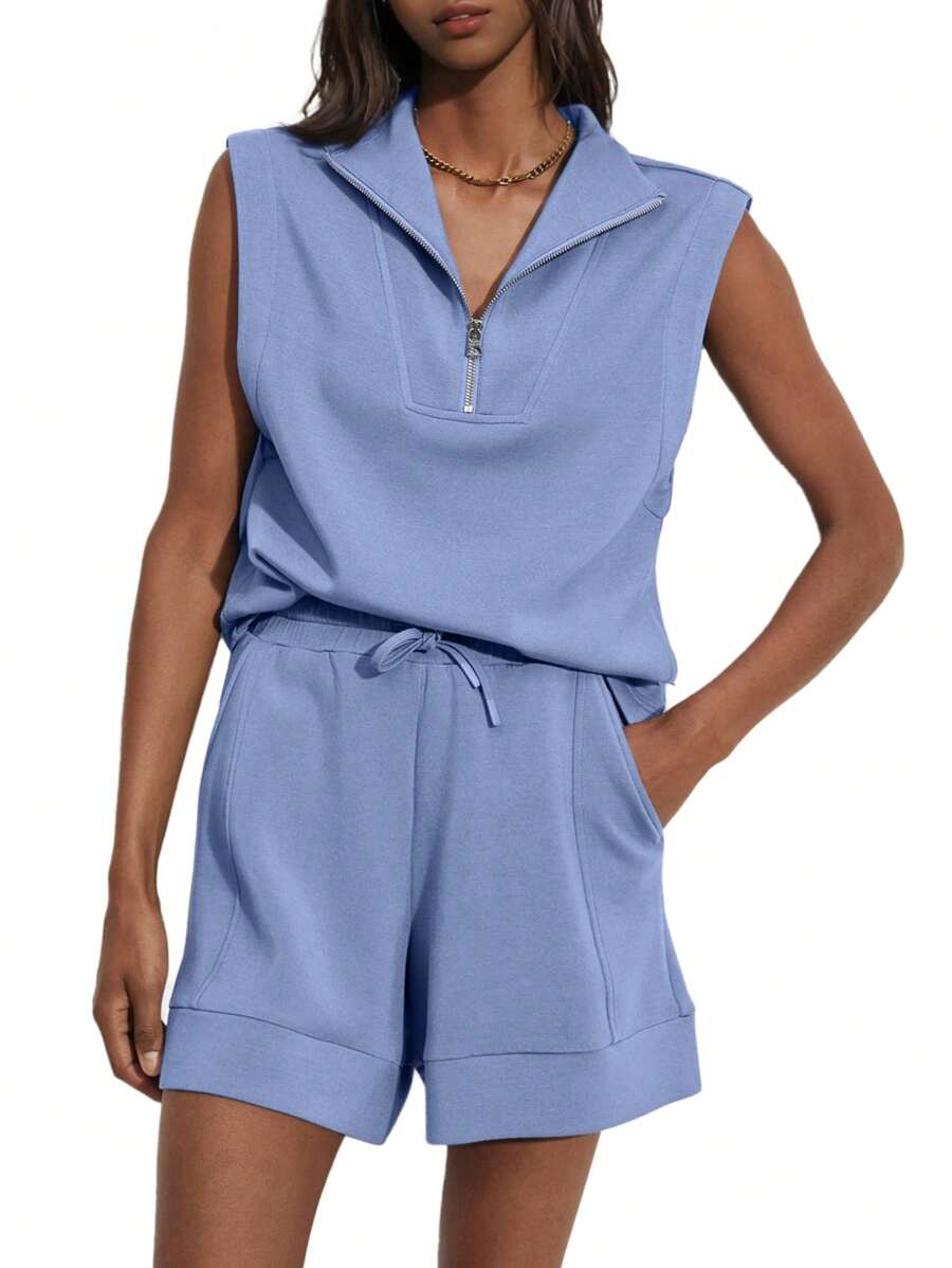 Women's Two Piece Short Sets Summer Lounge Sweatsuits Air Essentials ...