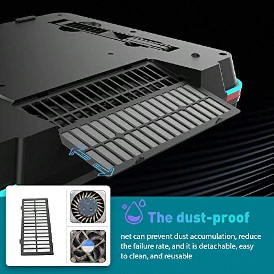 GT500 Powerful Turbo-Fan 5000 RPM RGB Laptop Cooling Pad Infinitely ...