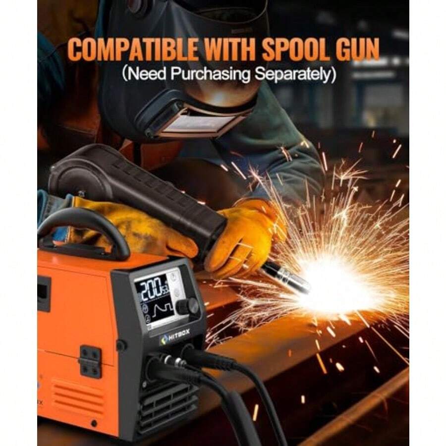 140A Portable MIG Welder 4 In 1 Digital MIG Welding Hine Flux Core ...