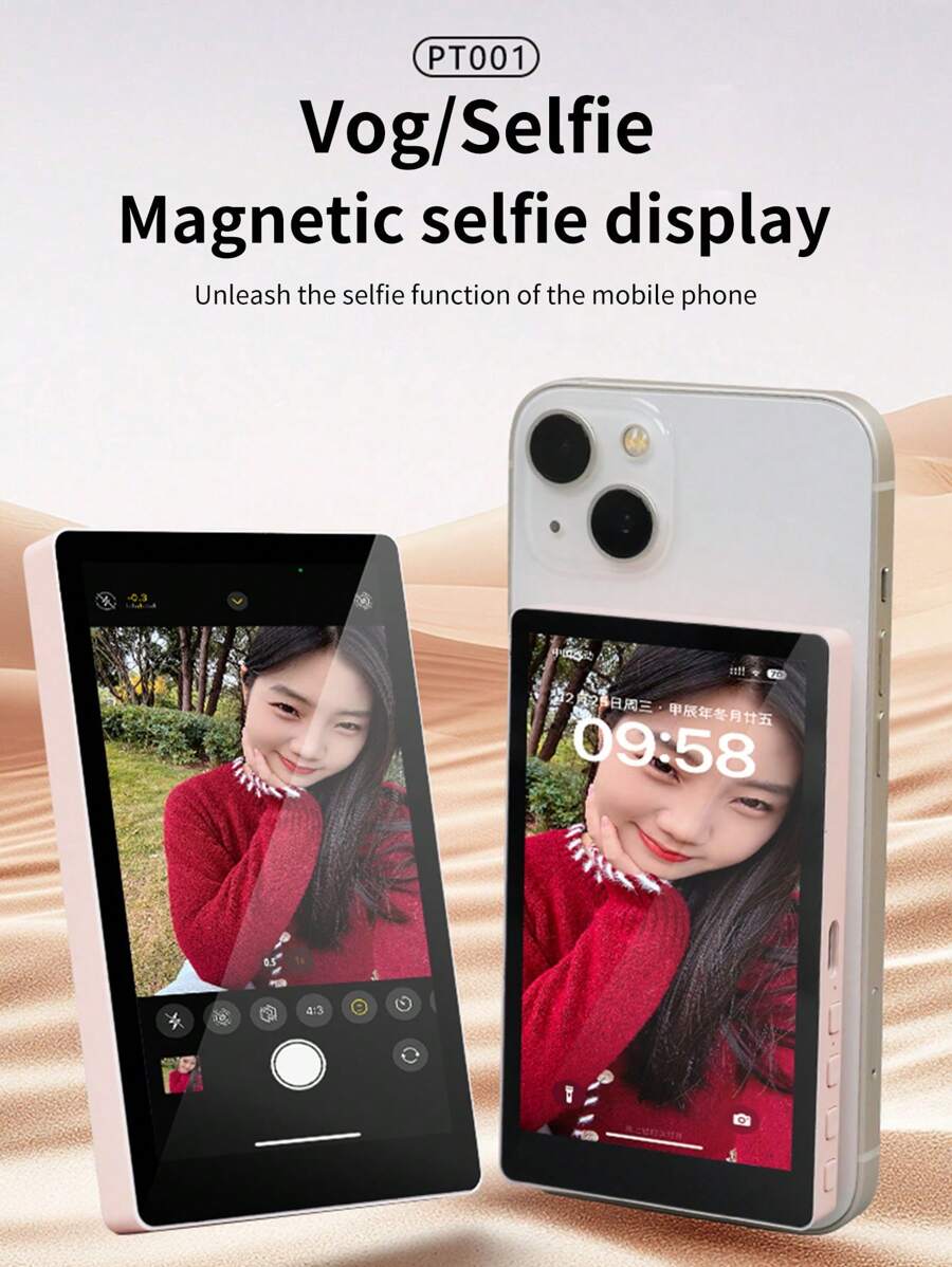 Mobile Phone Wireless Magnetic Screen Rear Selfie Display Screen ...