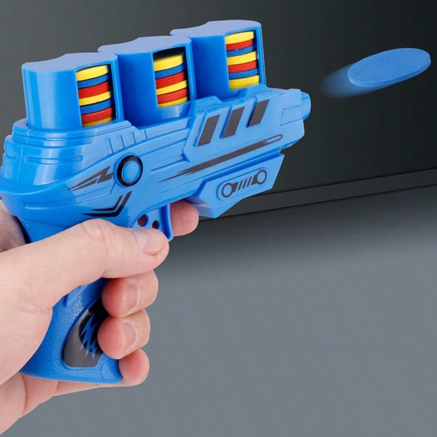 Soft Bullet Firing Disk Gun, 2 Players Interactive Continuous Shooting ...