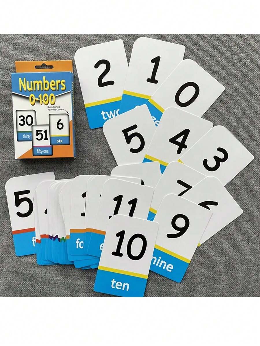 51pcs Flashcard Set, Numbers Learning Cards For Education, Learning ...