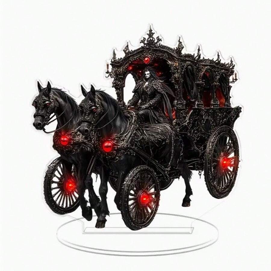 1pc Transparent Acrylic Vampire Carriage 2D Figurine, Cartoon Acrylic ...