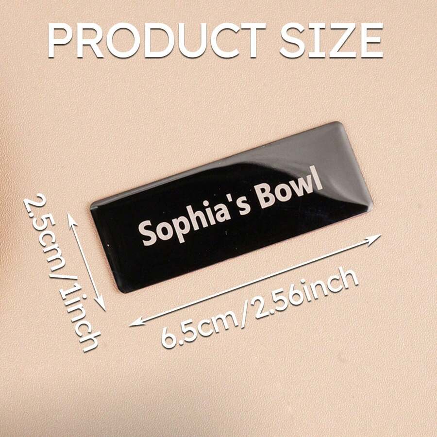 Custom Metallic Self-Adhesive Nameplates, For Office School Daily Use ...