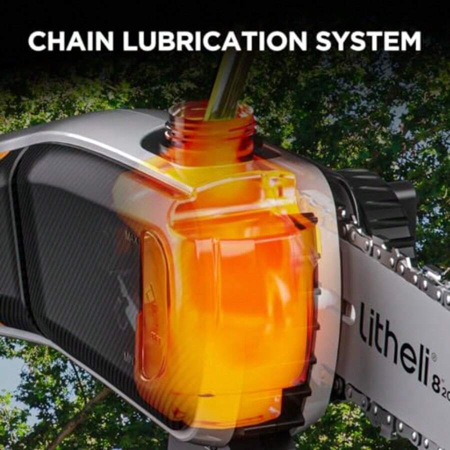 20 Cm Electric Cordless Pole Saw Battery Tree Trimmer 27 Ft/S Cutting ...