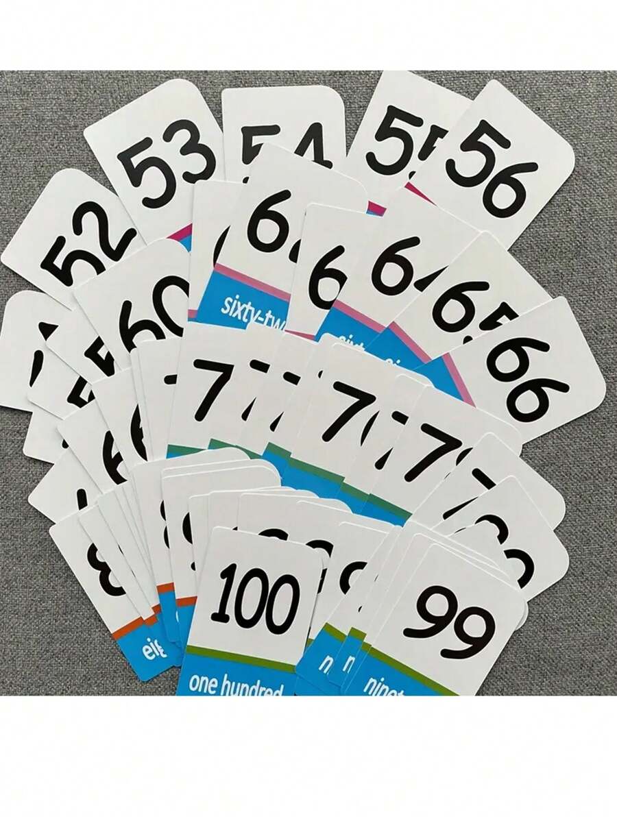 51pcs Flashcard Set, Numbers Learning Cards For Education, Learning ...