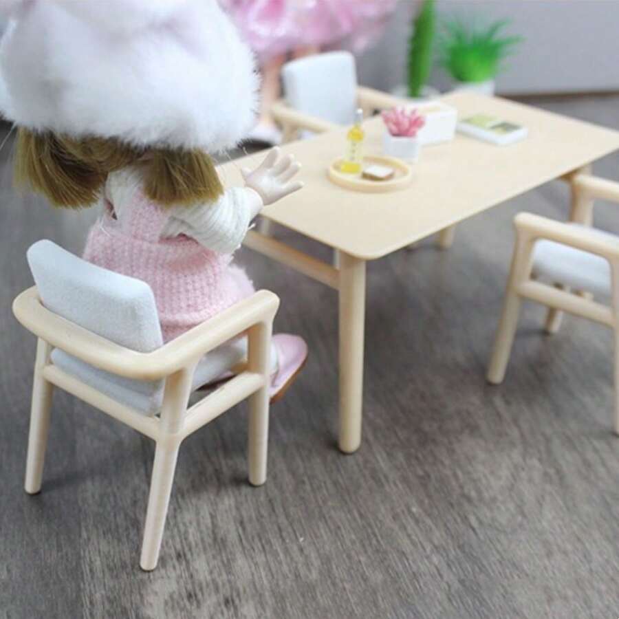12 In 1 Mini Miniature Dollhouse Furniture Set, Desk And Chair Model ...
