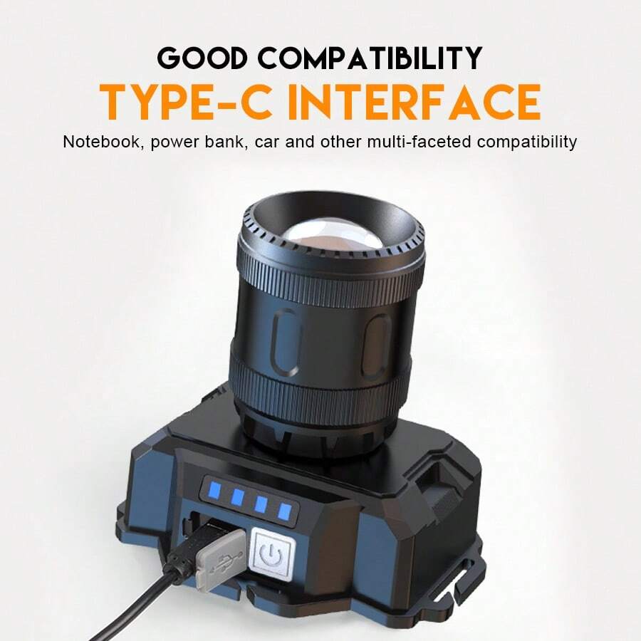 1pc Super Bright Zoomable P50 Led Headlamp Adjustable 3 Light Modes ...