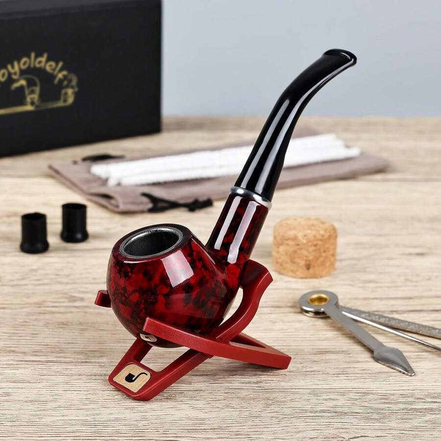 Tobacco Pipe, Classic Smoking Pipe With Foldable Tobacco Pipe , Bent ...
