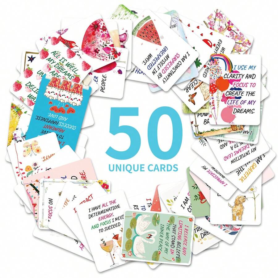 50pcs Premium Inspirational Message Cards,Uplift Spirits With Heartfelt ...