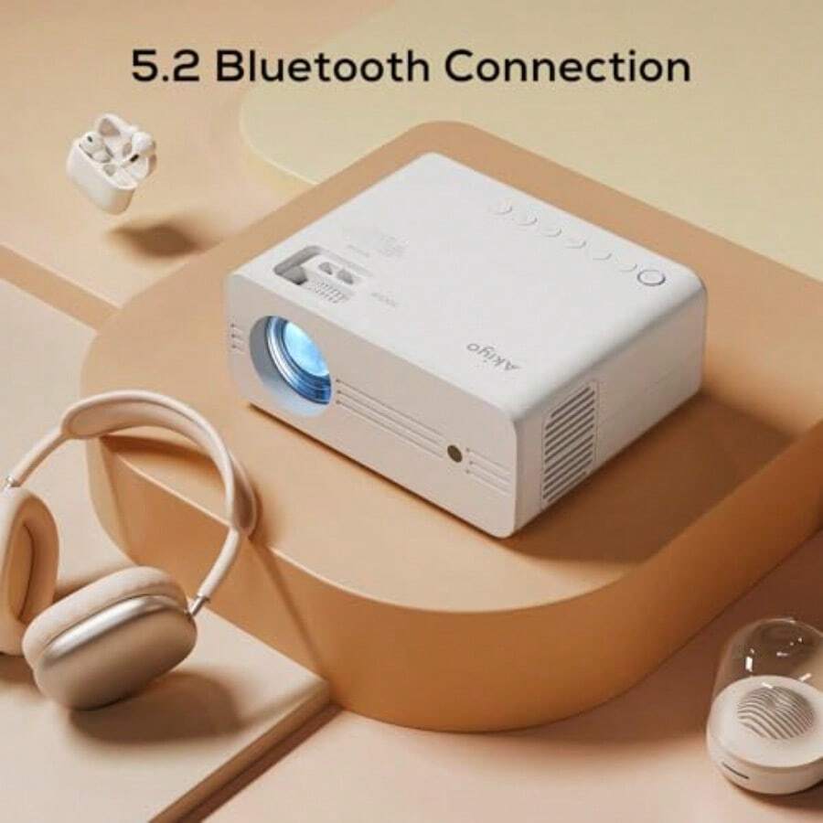 4K WiFi Projector 18000 Lumen Native 1080P Bluetooth With WiFi6 ...