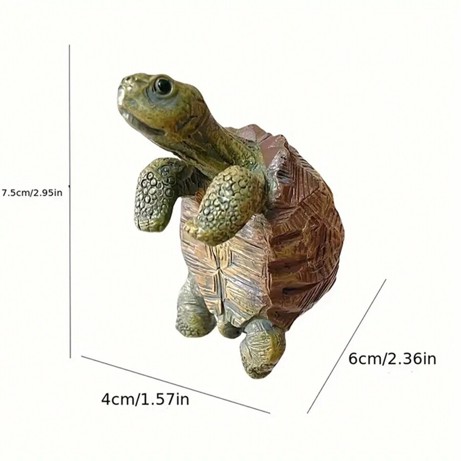 Flower Pot Hugger Ornaments Realistic Turtle Statue Figurines Garden ...
