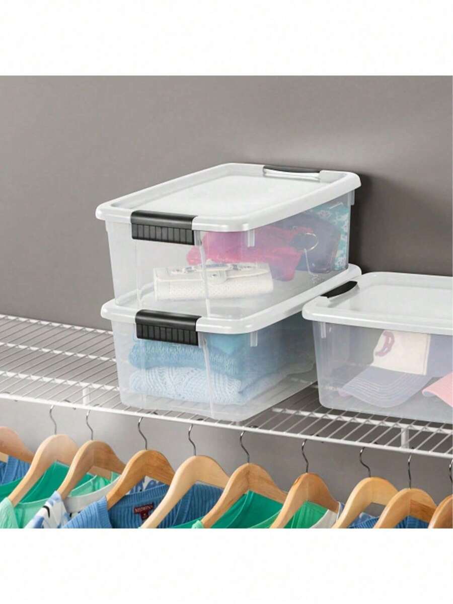 18 Qt Ultra Latch Box, Stackable Storage Bin With Lid, Plastic ...