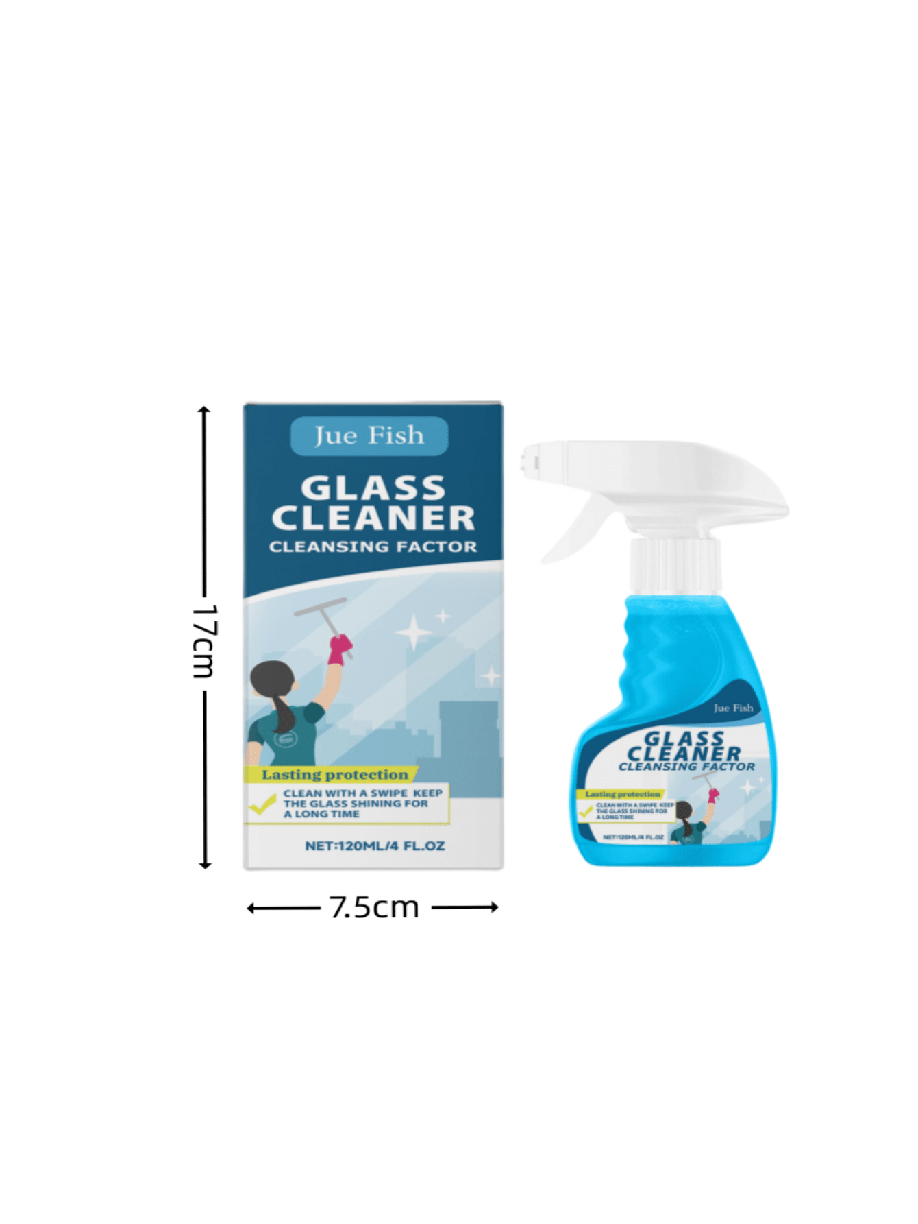 Glass Cleaning Agent - Home Window Glass Cleaner, Removes Oil, Stains ...