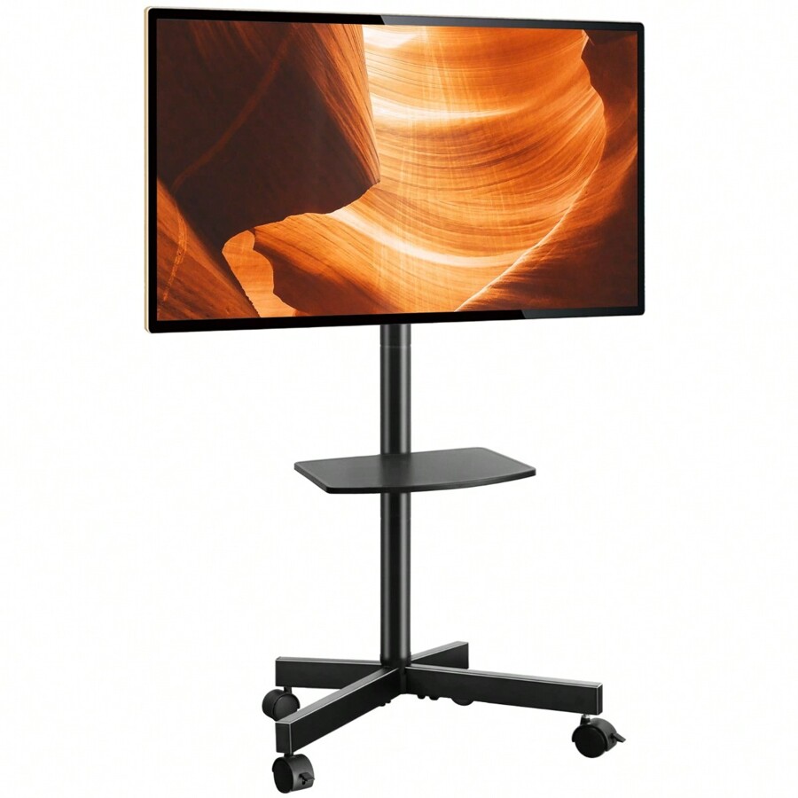 TVON Modern Rolling TV Stand Mobile TV Cart For 32 To 60 Inch Flat ...