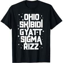 Camiseta divertida con el texto "Skibidi Rizz Gyatt Ohio Sigma Funny ...
