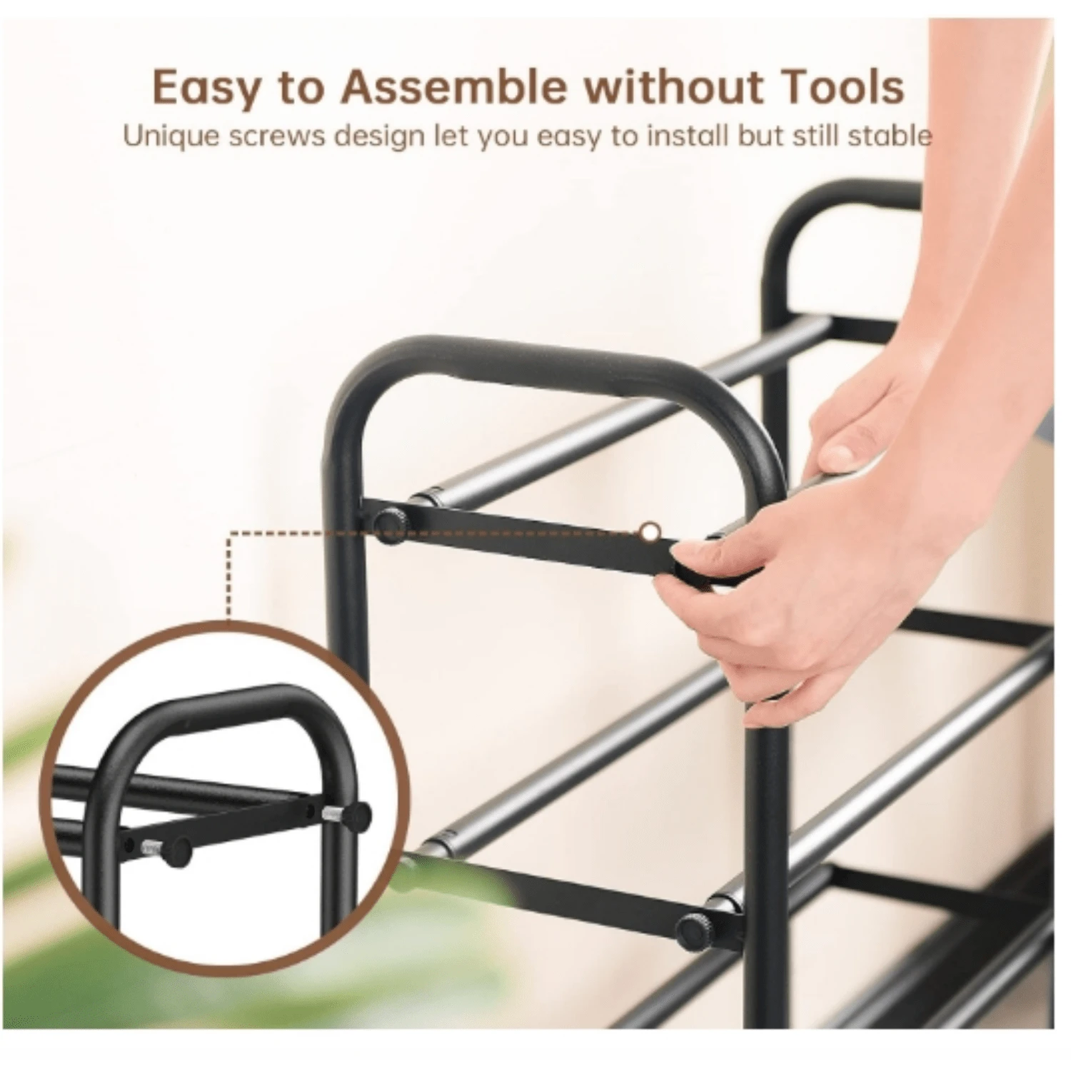 4-Tier Expandable Shoe Rack,Adjustable Shoe Shelf Storage Organizer ...