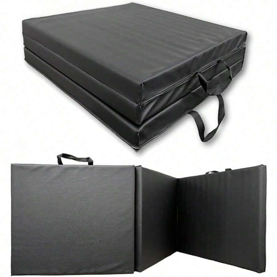 Tri-Fold Folding Exercise Mat - Thick And High-Density Firm Mat With ...