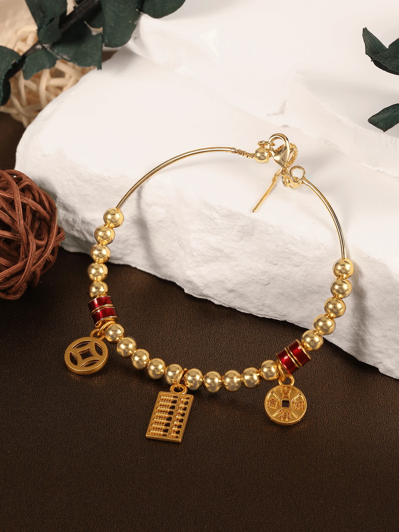 Abundant Wealth Flows In | A Bracelet Composed Of An Abacus And Coins ...