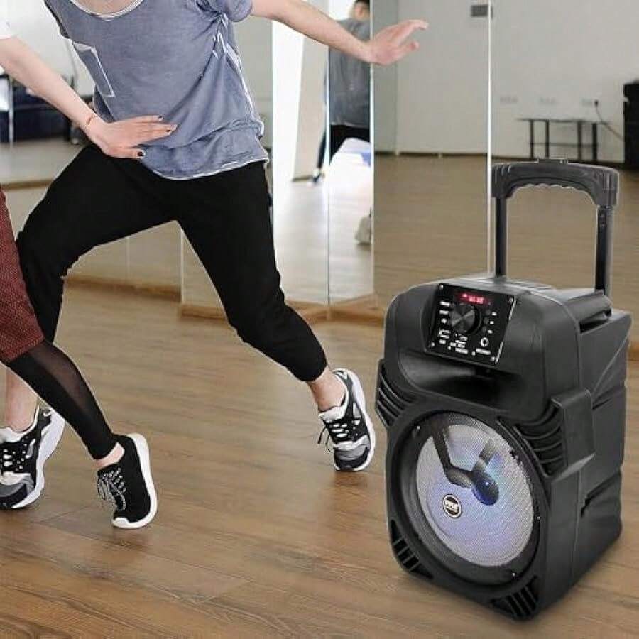 Portable DJ Speaker System 400W PA Loudspeaker 8 Inch Subwoofer USB MP3 ...