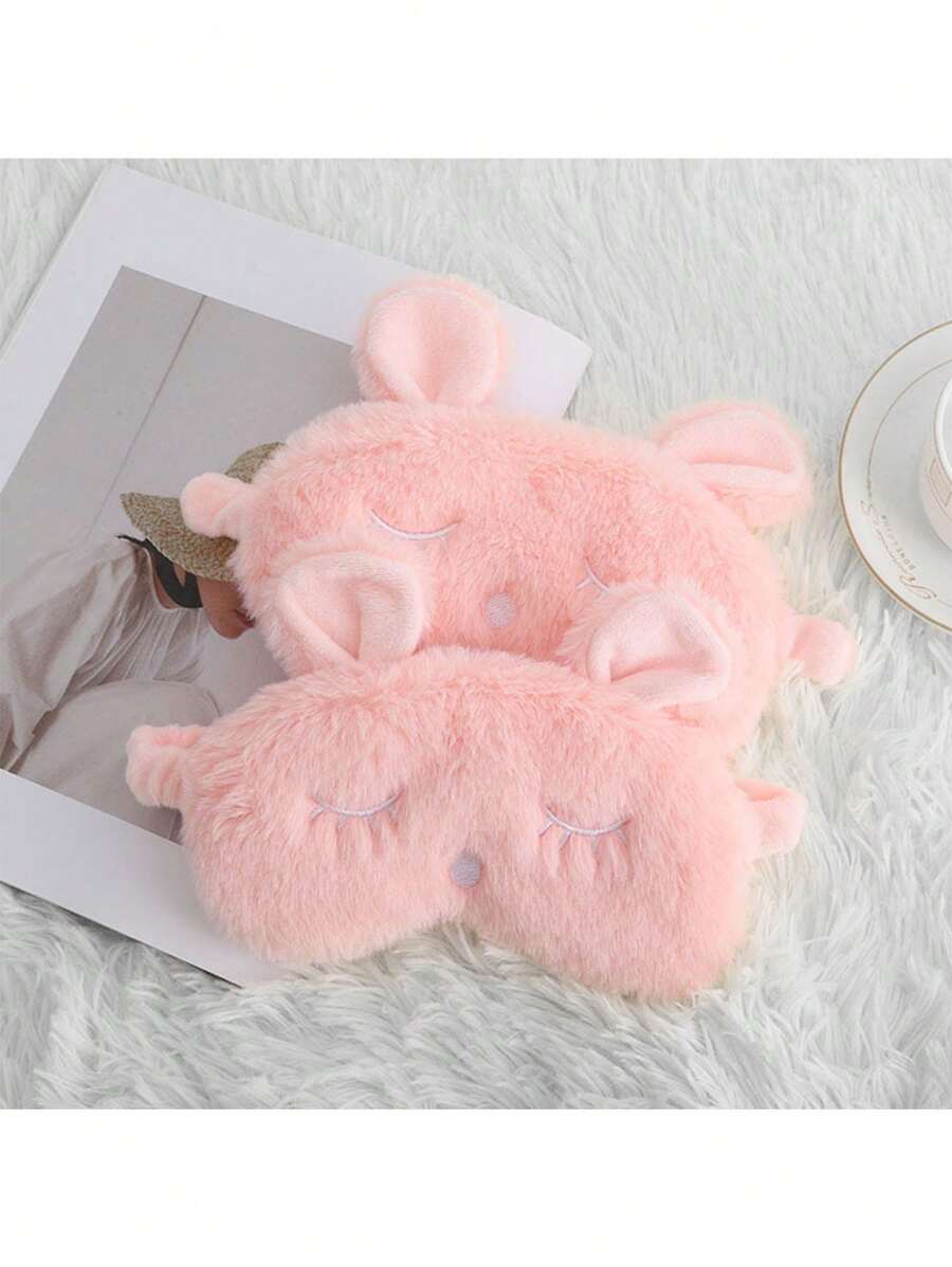 Cute, Soft, Comfortable Little Rabbit Ear Sleep Eye Mask, Girl's Heart ...