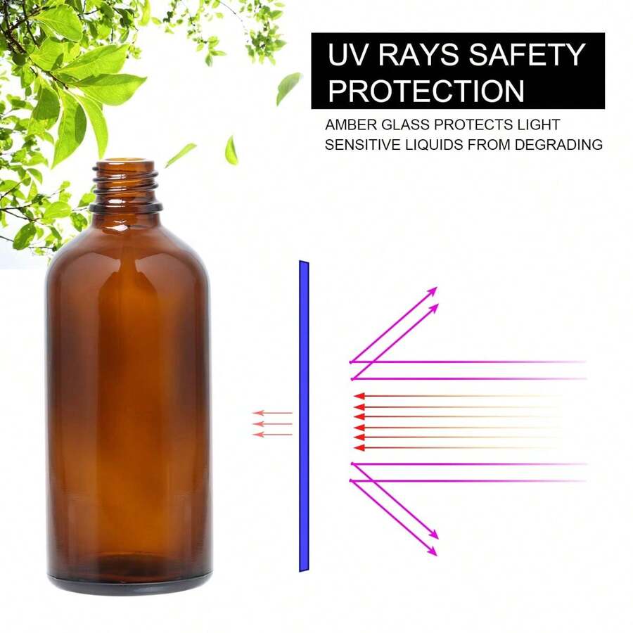 FIGHTYU 1pc 5-100ml Empty Amber Glass Fine Mist Spray Bottles ...