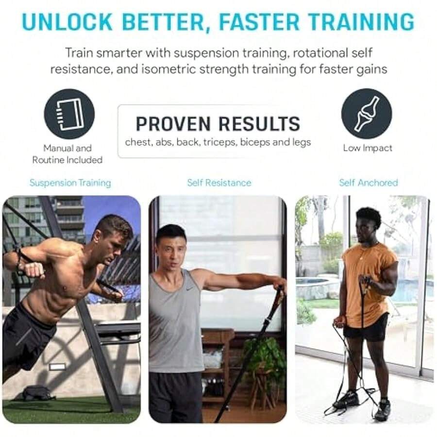 Bullworker ISO-FLO Isometric Exercise Equipment Suspension Trainer ...