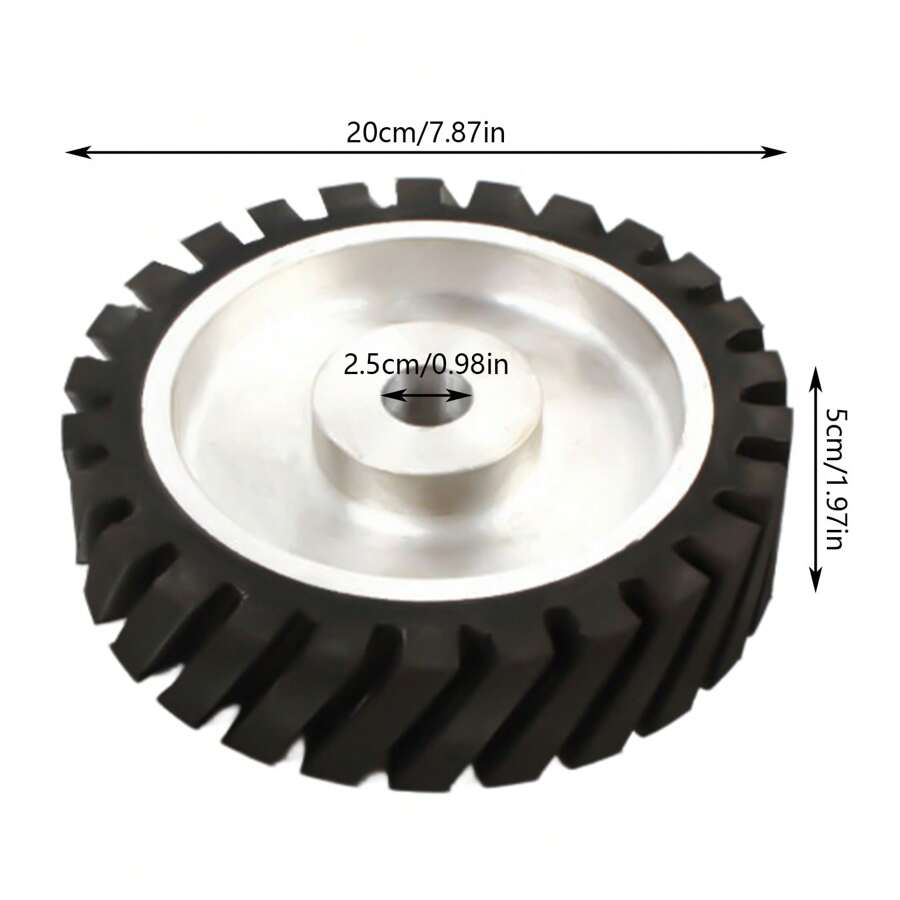 YUNRUX 200mm Gummirad Kontaktrad Rolle Rad Zahnoberflache Abriebfester ...