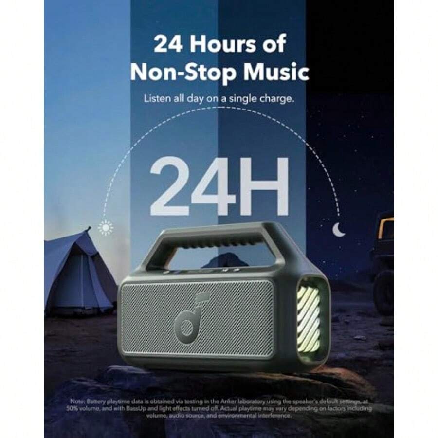 Soundcore Anker Boom 2 Bluetooth Speaker Outdoor 80W Subwoofer BassUp 2 ...