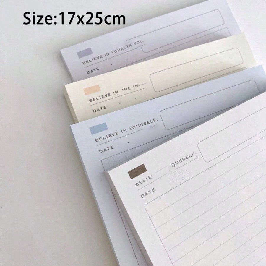30 Sheets B5 Colored Memo Pad Ins Korean Notebooks Tearable Notepad ...