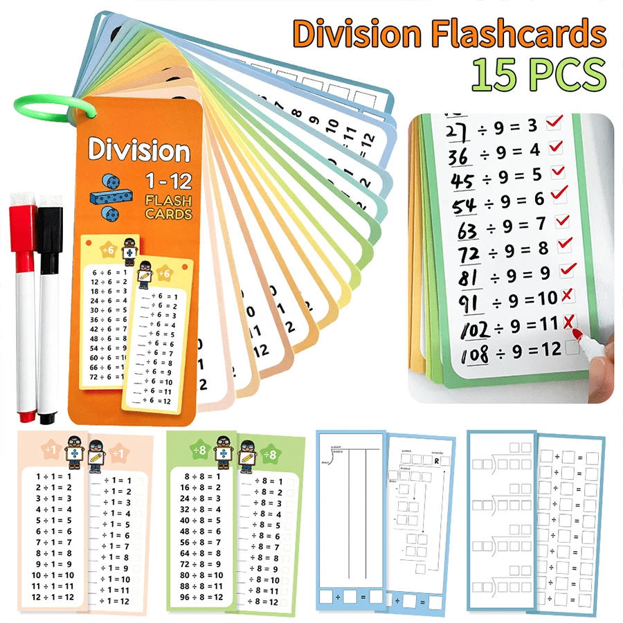 15 fiches pédagogiques de cartes de multiplication mathématiques (table ...