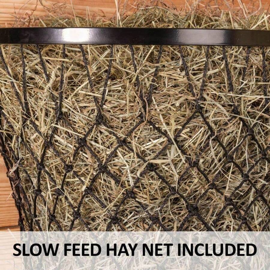 Wall Mount Hay Net Frame With Hay Net For Horses | Sturdy Metal Frame ...