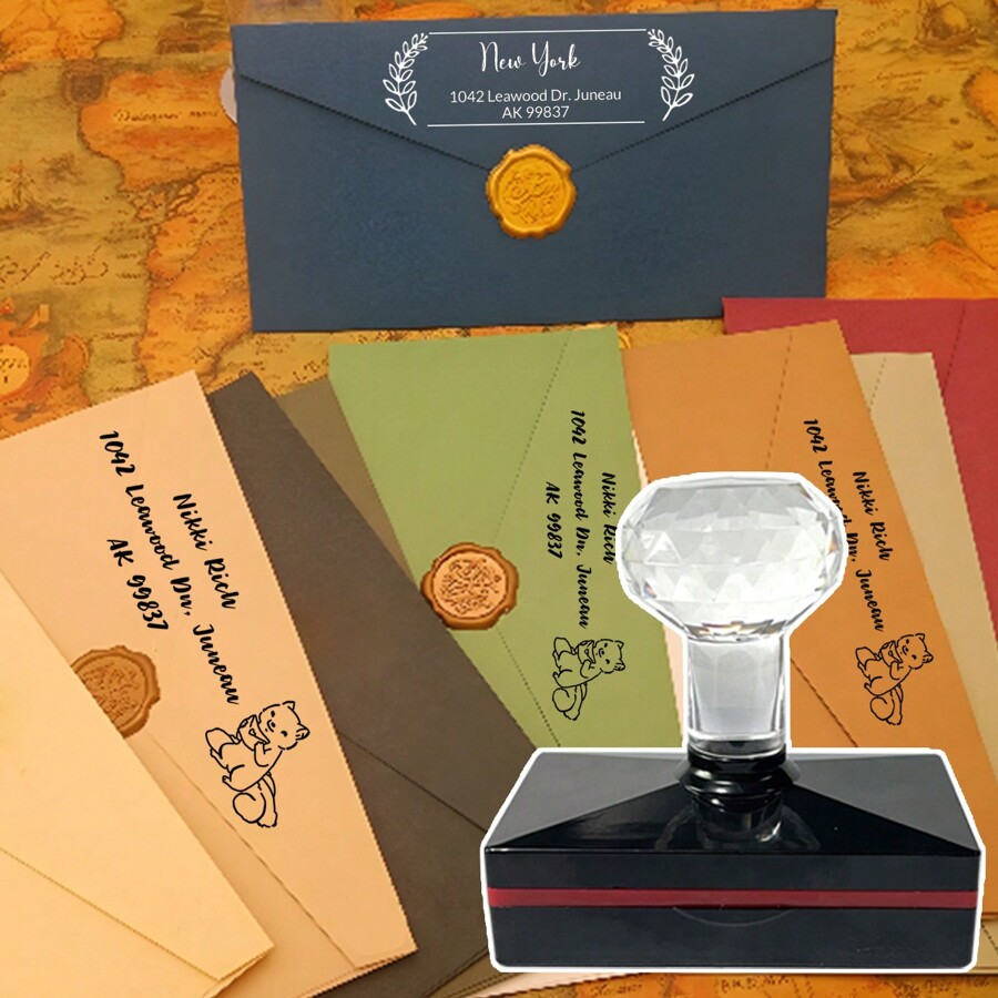 [Custom-Made] 1pcs Personalized Address Stamp Set - Premium Automatic ...
