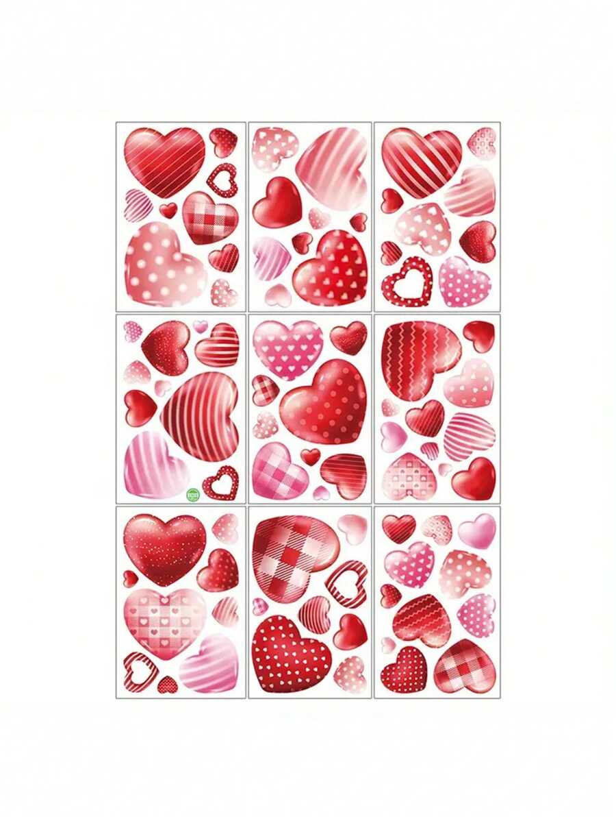 9set Christmas Candy Window Stickers, Reusable Red Candy Gingerbread ...