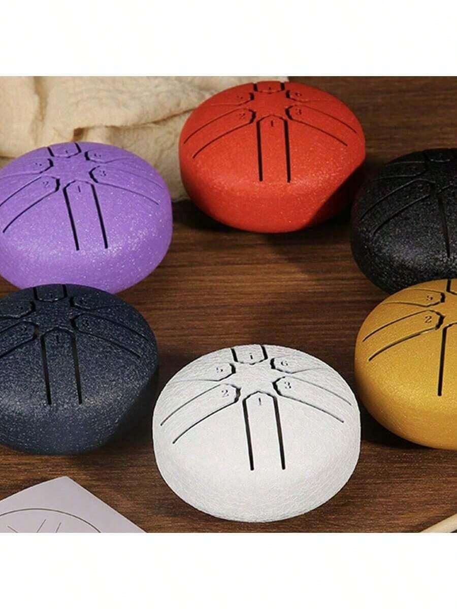 3 Inch 6 Tone Mini Ethereal Drum Steel Tongue Drum Hollow Drum Forget ...