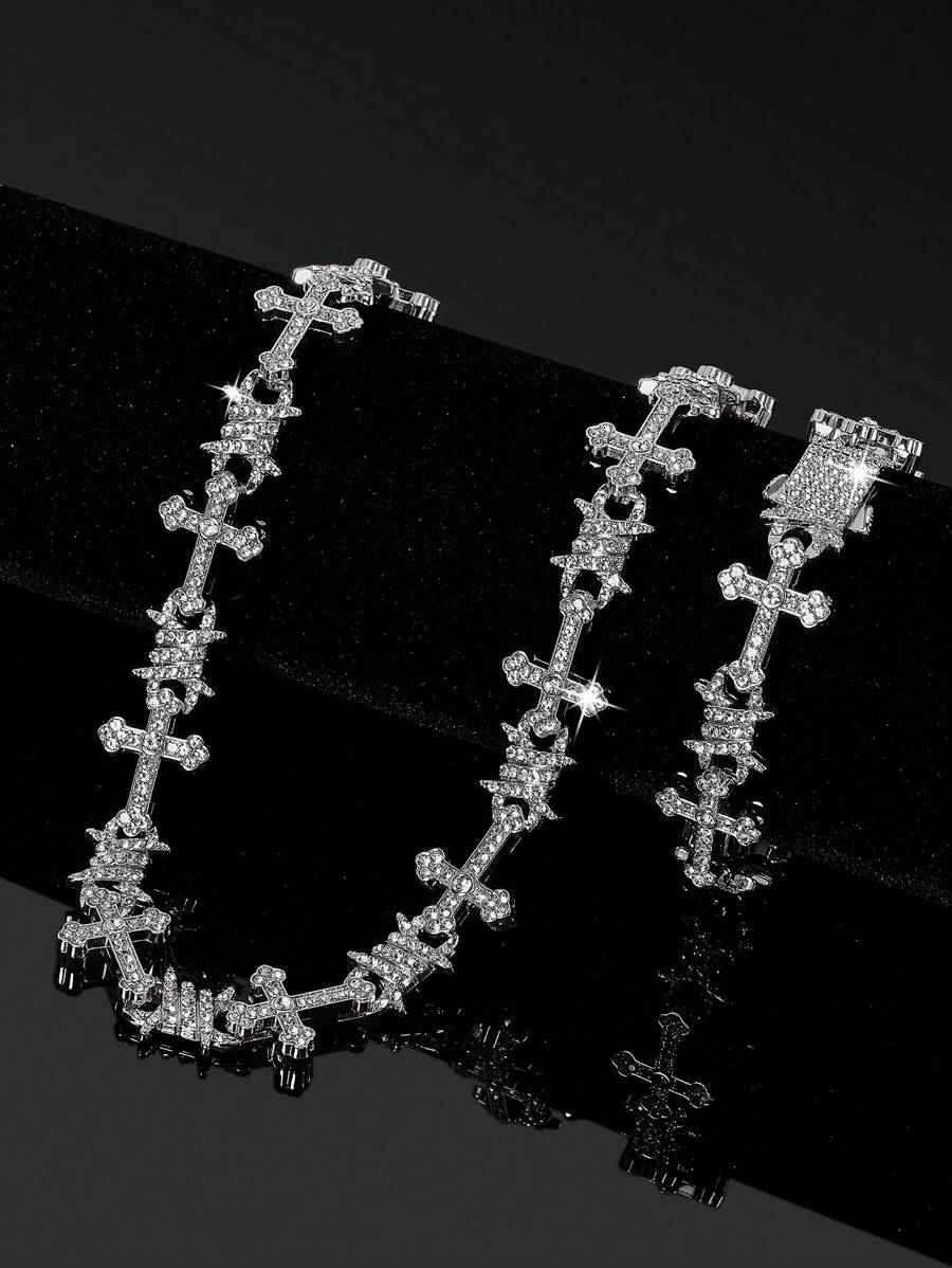 Cross Link Chain Necklace - Gothic And Hip Hop Style Jewelry For Men ...