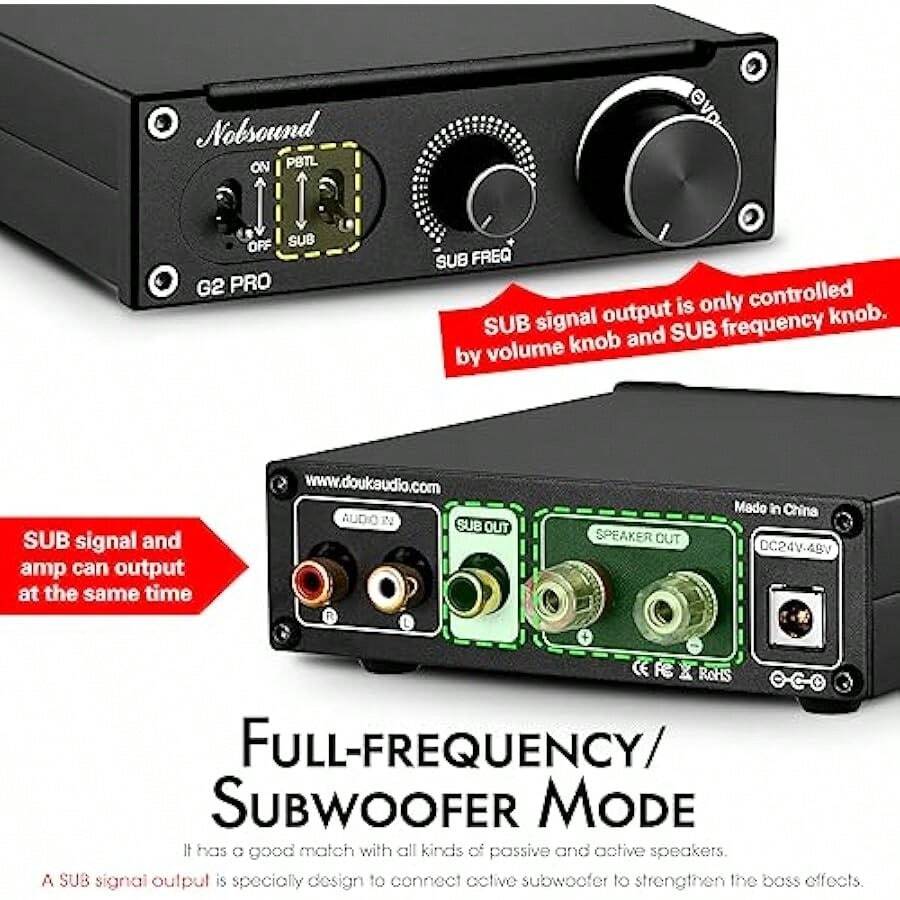 300W Subwoofer Amplifier Mini Mono Channel Class D Integrated Sub Amp ...