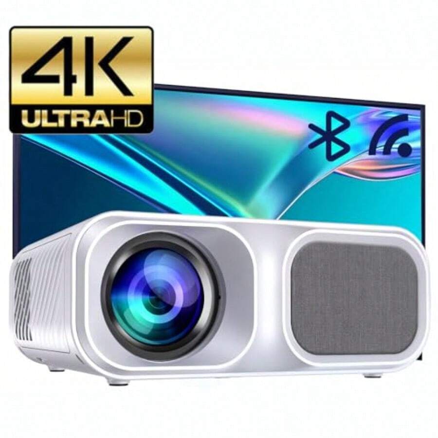 4K Native 1080P 5G WiFi Projector 4K Support Bluetooth 5.1 Video ...