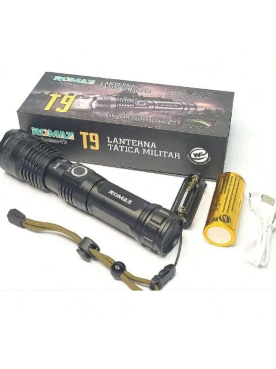 T9 Military Tactical Flashlight Camping Rechargeable Ultra Powerful for Sale New Zealand| New ...