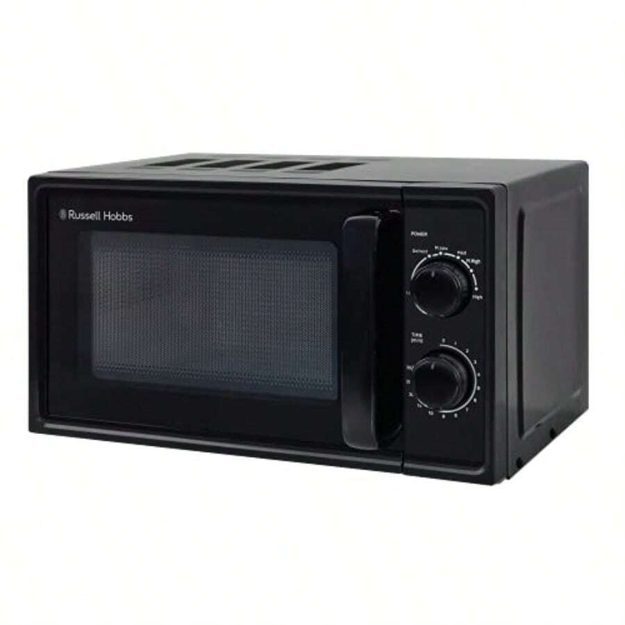 Russell Hobbs 17L Small Black Microwave 700W Manual Operation 5 Power ...