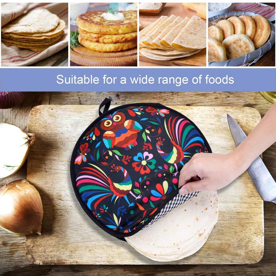 12 Inch Tortilla Warmer, Insulated Cloth Pouch For Keeping Tortillas ...