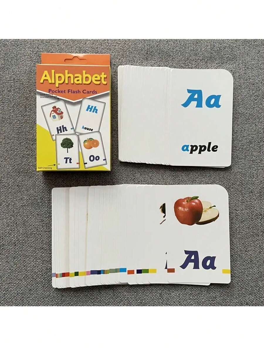 Flashcard Sets For Children - Alphabet & Word Cards With Vibrant Mixed ...
