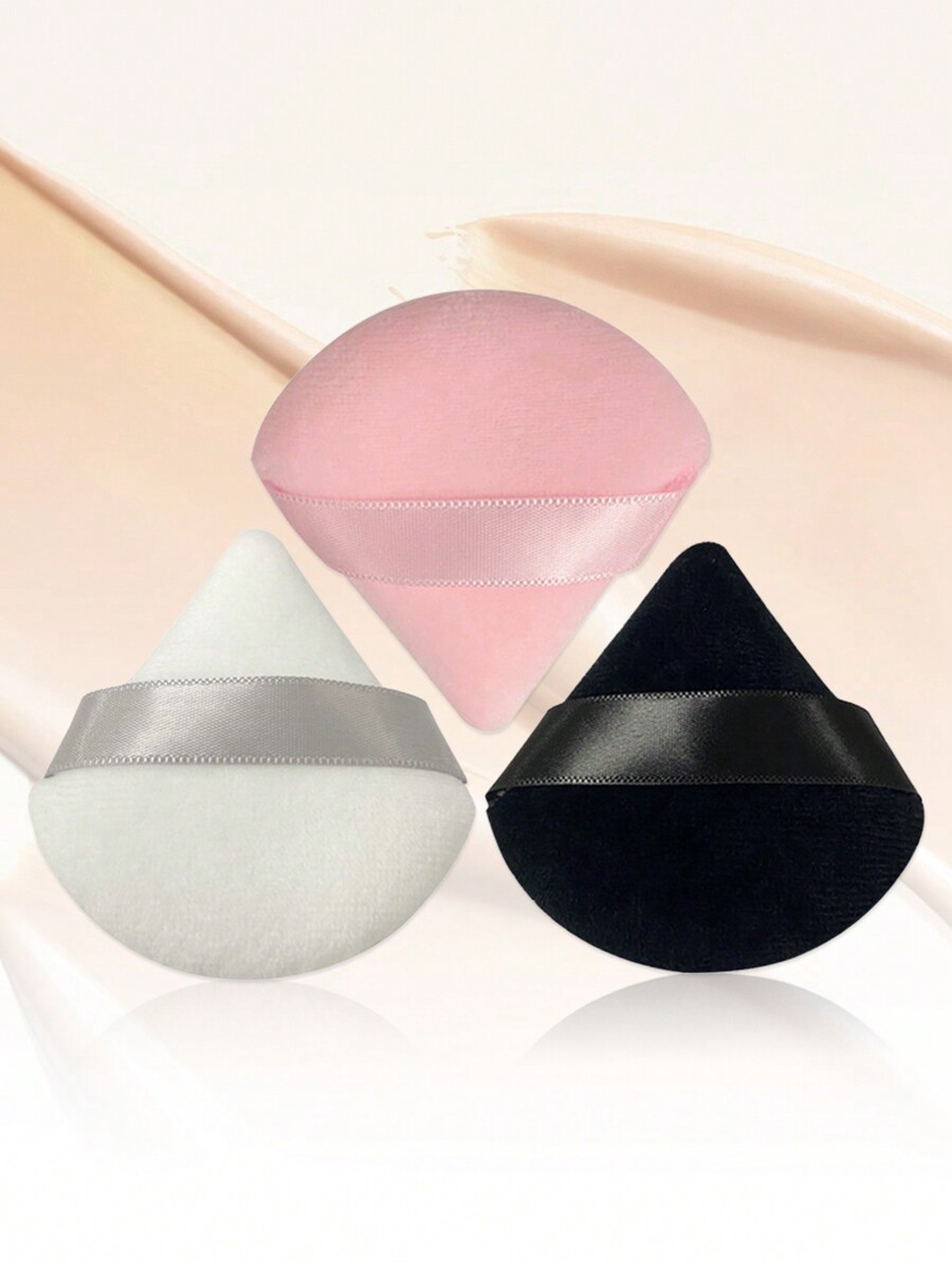 Various Combinations Small Triangle Crystal Velvet Powder Puff Powder ...