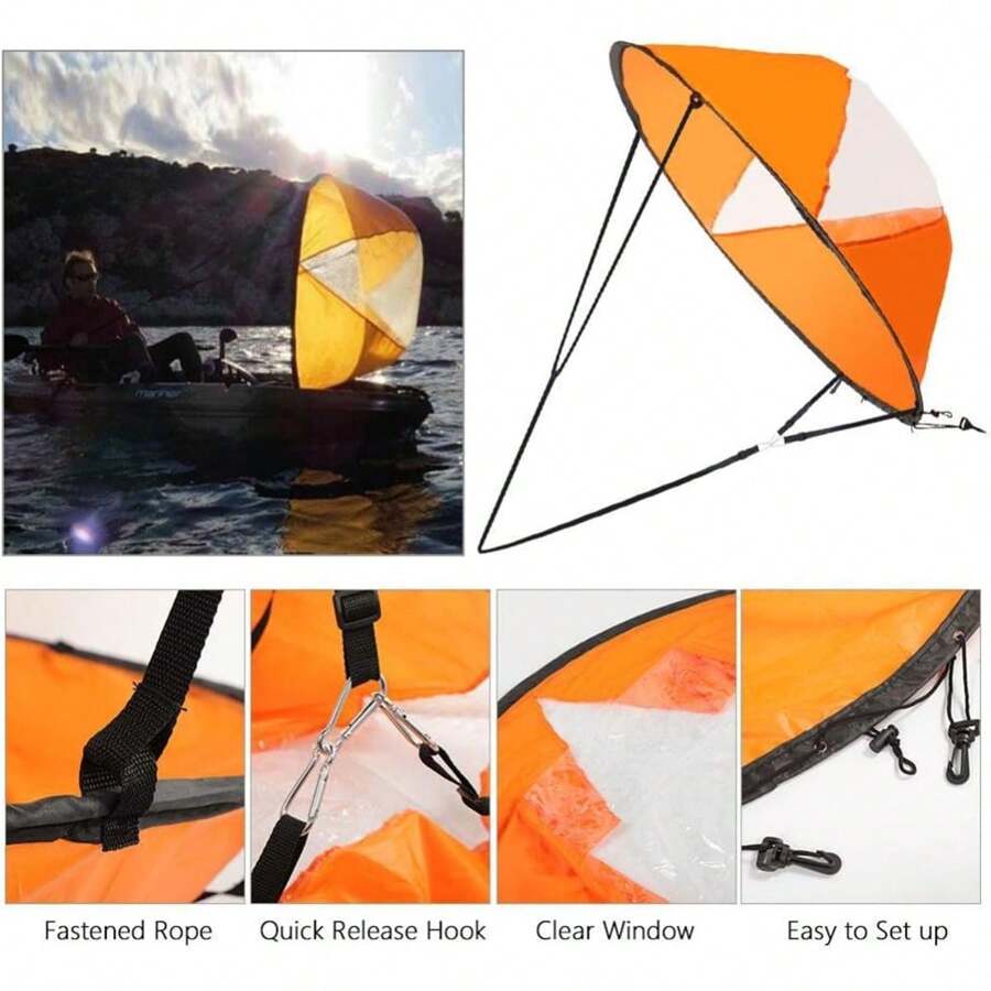Kayak Sails Kayak Wind Sail Foldable Downwind Kayak Sail Kit Upwind ...