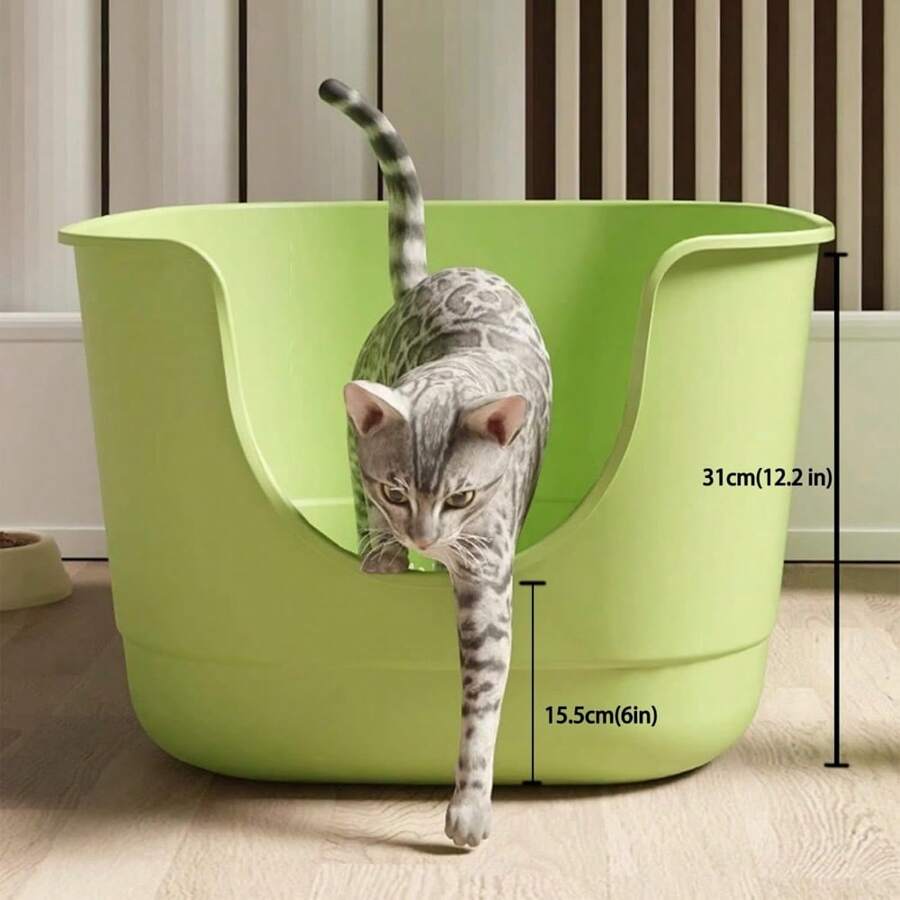 Gefryco Jumbo Cat Litter Box With High Sides, Extra Large Litter Box ...
