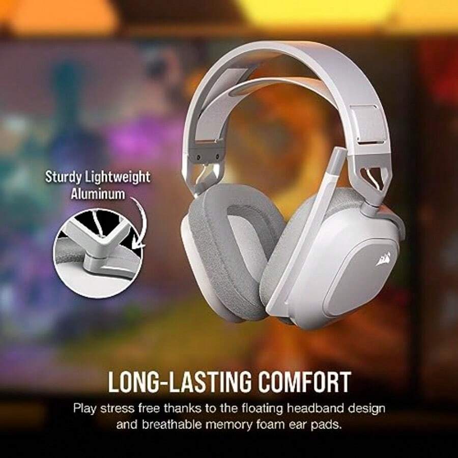 CORSAIR HS80 RGB Over Ear WIREL Multiplatform Gaming Headset Dolby ...