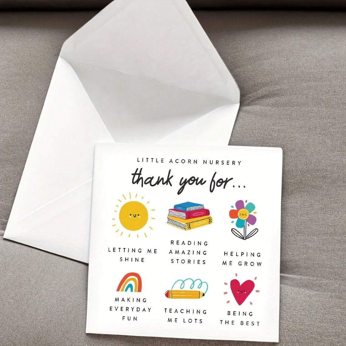 Teacher Appreciation Card, School And Teacher Thank You Card, End Of ...
