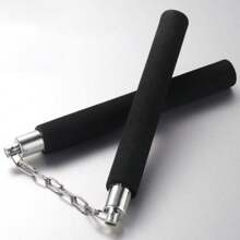 New Double Nunchucks Rubber, Beginner Foam Safety Non-Painful Nunchucks ...