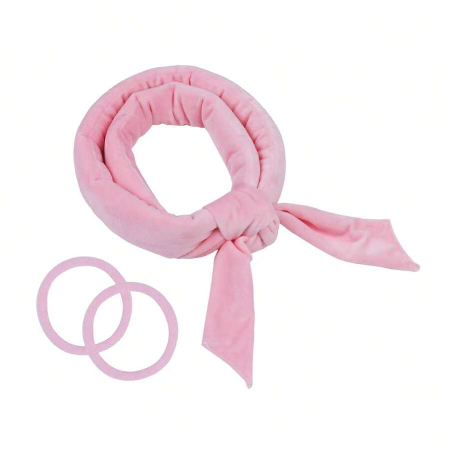 Heatless Curling Rod Headband, No Heat Curl Ribbon With Scrunchie ...